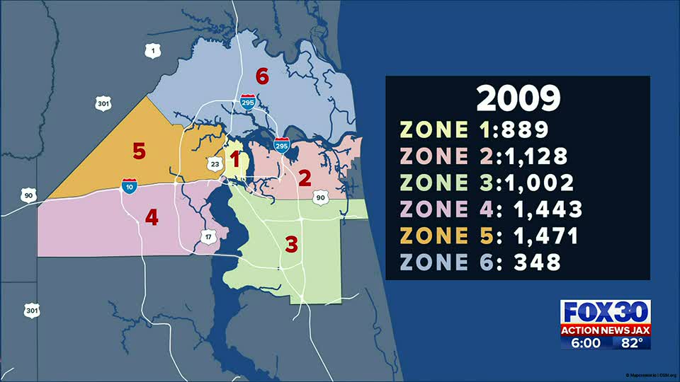 Jacksonville Beach Zip Code Map Zone Map