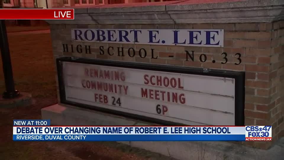 Stakeholders debate whether to rename Robert E. Lee H.S. on Wednesday night – Action News Jax