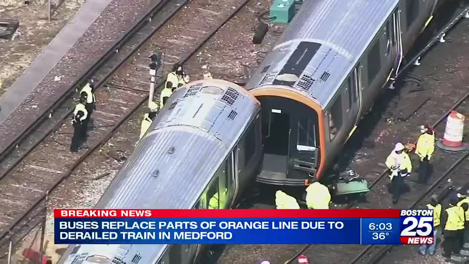 Buses replacing parts of Orange Line service due to derailed train ...