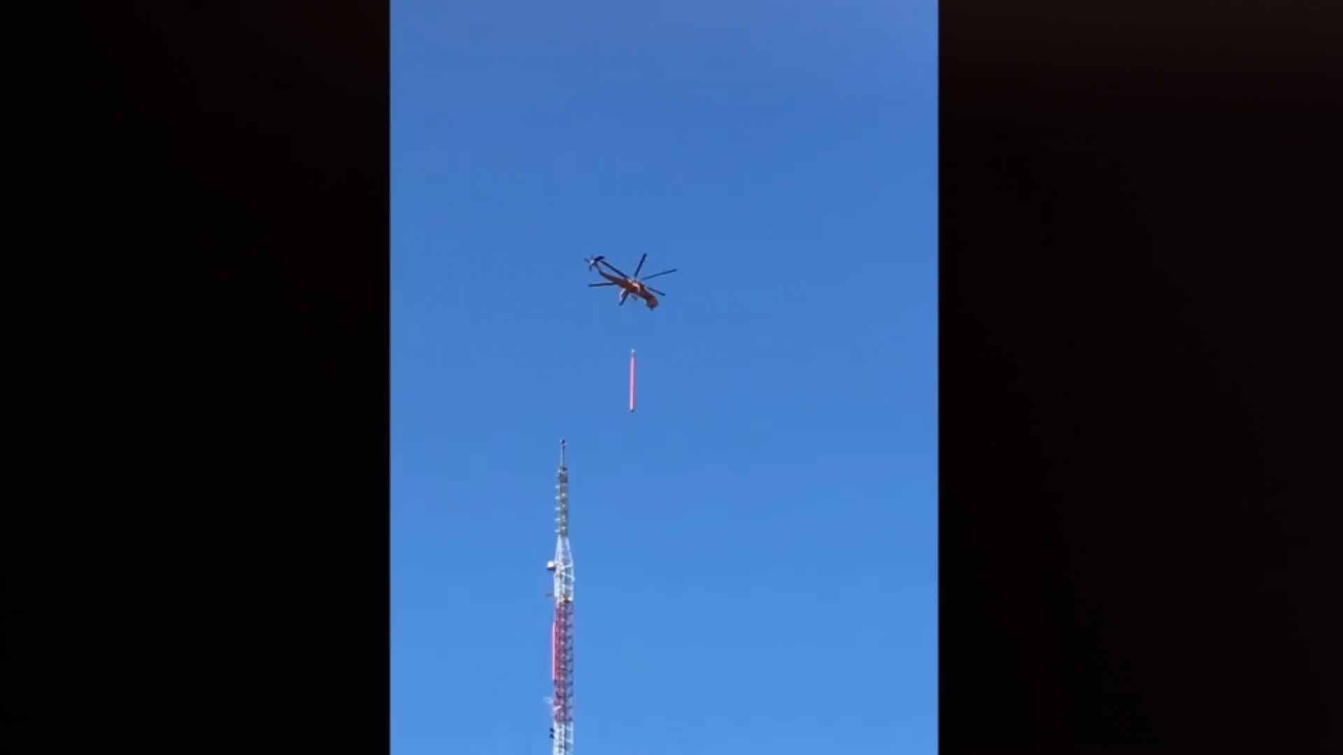 WATCH: Crews work on WHIO signal tower – WHIO TV 7 and WHIO Radio