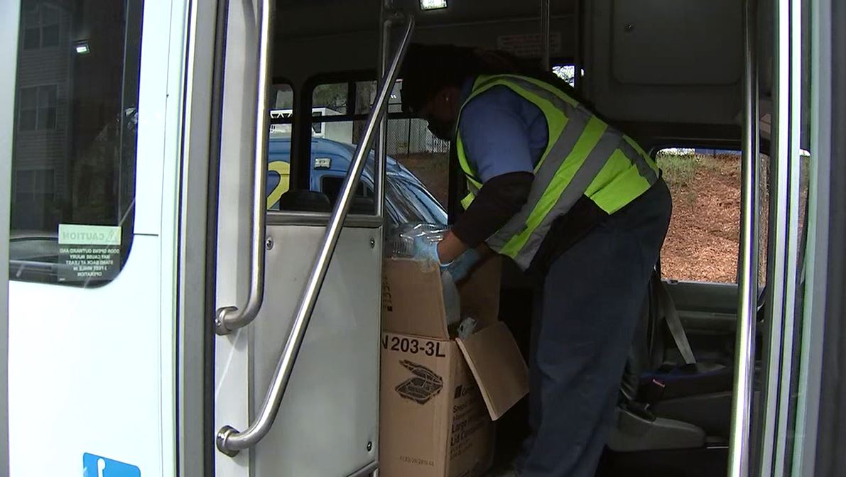 Bus drivers deliver meals to seniors during coronavirus pandemic