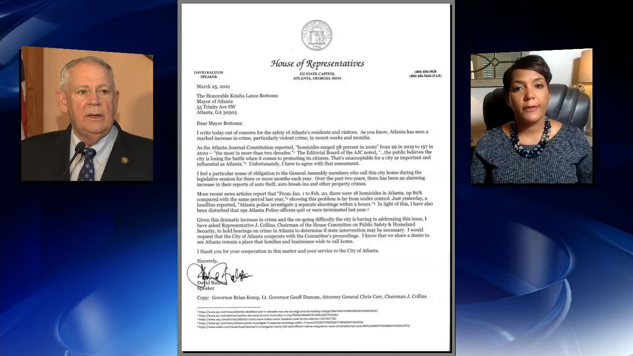 Ga. House Speaker threatens state intervention over Atlanta’s crime ...