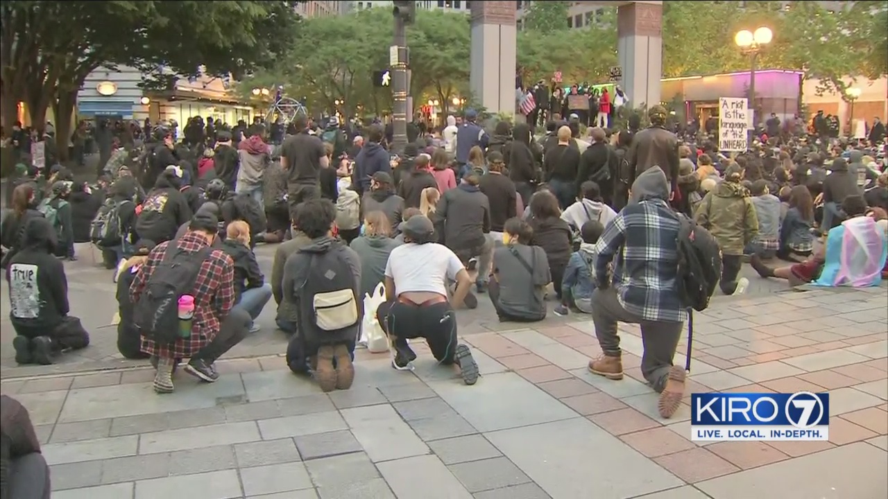 Peaceful protests held in Capitol Hill, downtown Seattle – KIRO 7 News ...