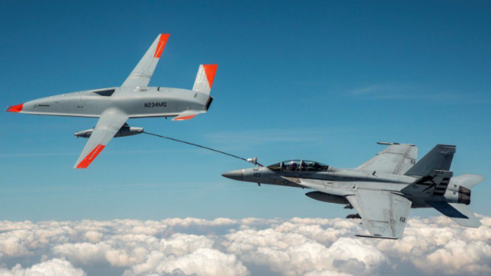 ‘Aviation history’: Watch Boeing drone refuel US Navy fighter jet in ...