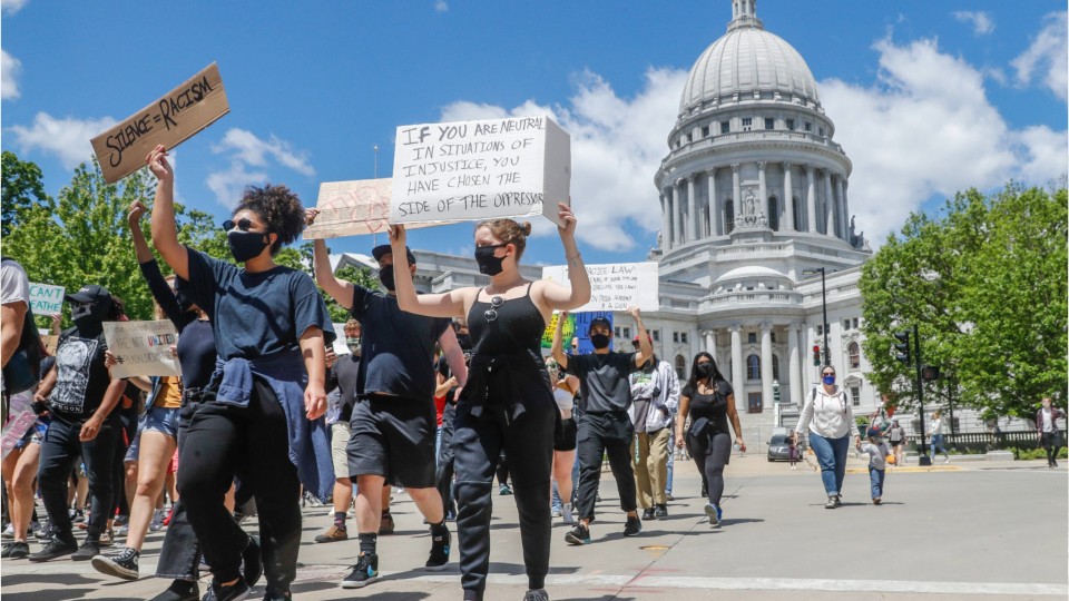 BLM protests: Wisconsin state senator attacked after taking photo of ...