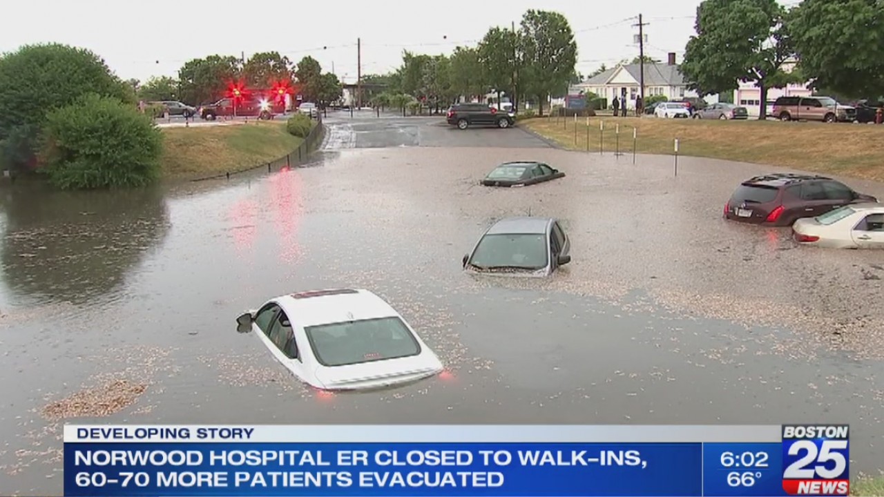 Patients evacuated after significant flooding overwhelms Norwood Hospital