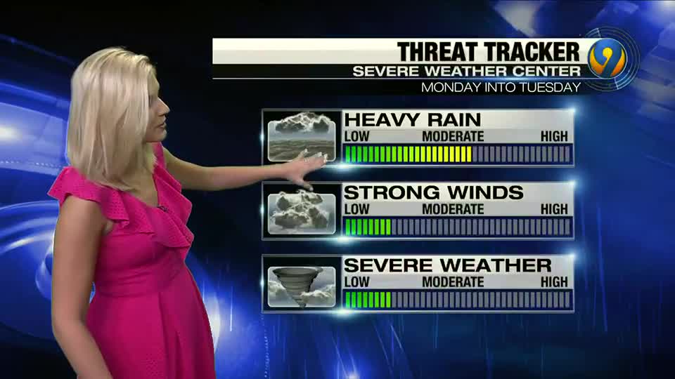 Tuesday morning forecast update from Meteorologist Ashley Kramlich ...