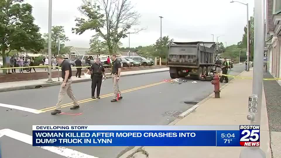 1 dead, another injured after crashing moped into dump truck in Lynn ...