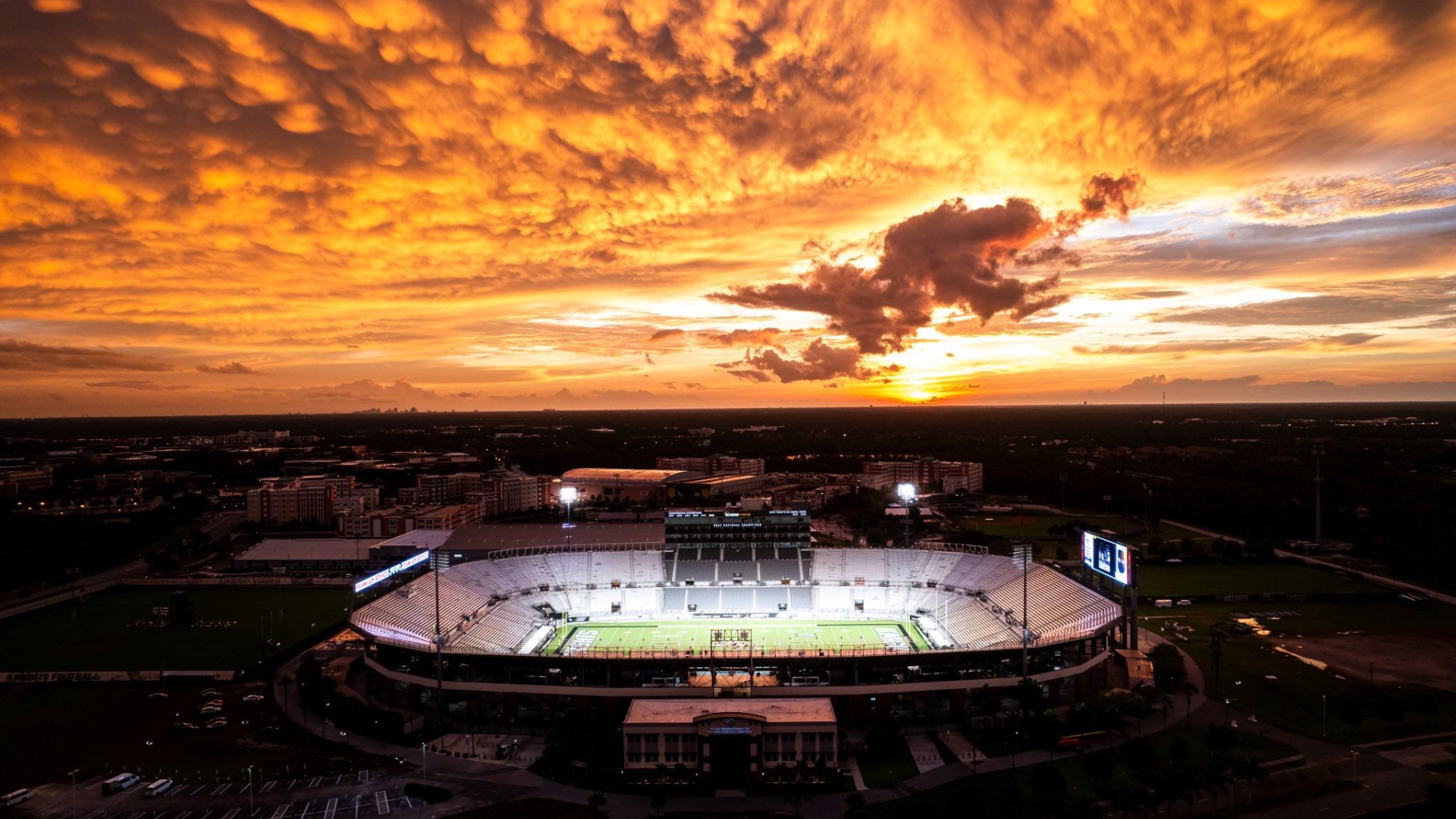 Texas Tech Football Stadium Sunset