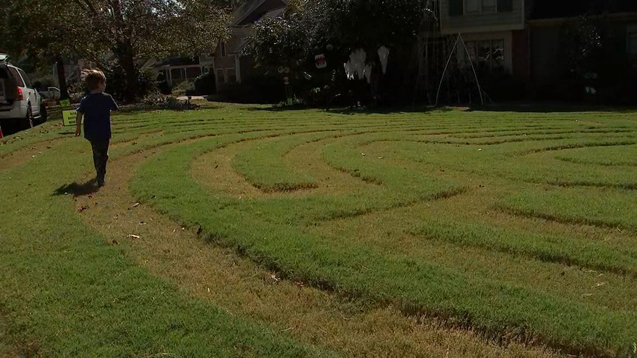 Cherokee County man creates lawn maze in front yard for all to enjoy ...
