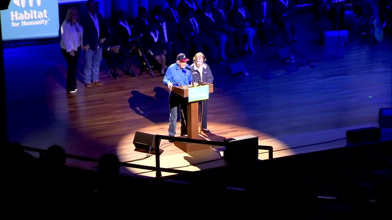 Stitches, black eye can't keep former President Jimmy Carter from ...