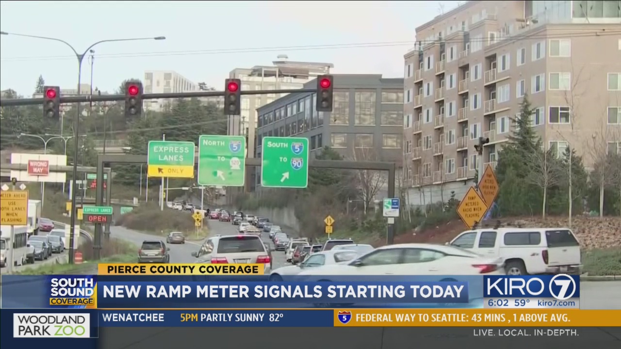 Three new I-5 ramp meters starting in Tacoma, Fife – KIRO 7 News Seattle