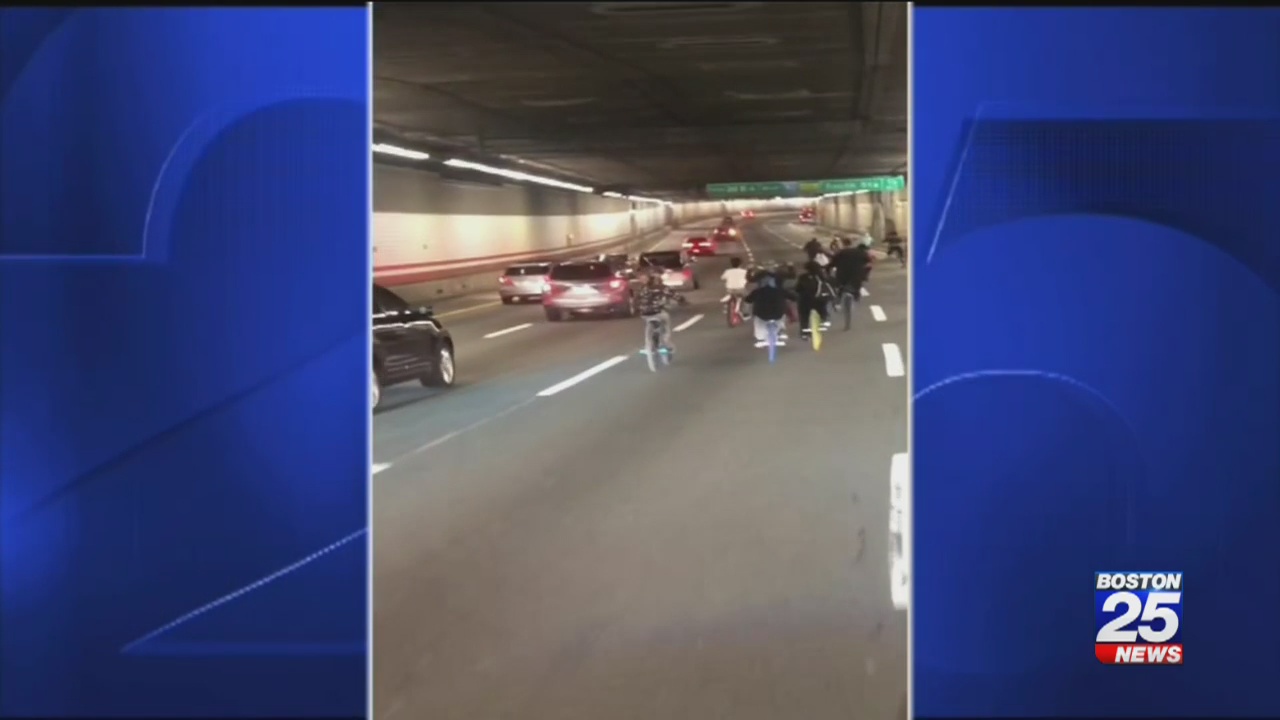 Video shows dozens of teens riding bicycles through O'Neill Tunnel