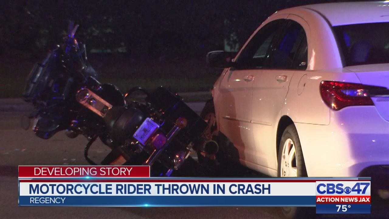 Motorcycle rider thrown in crash, according to witness