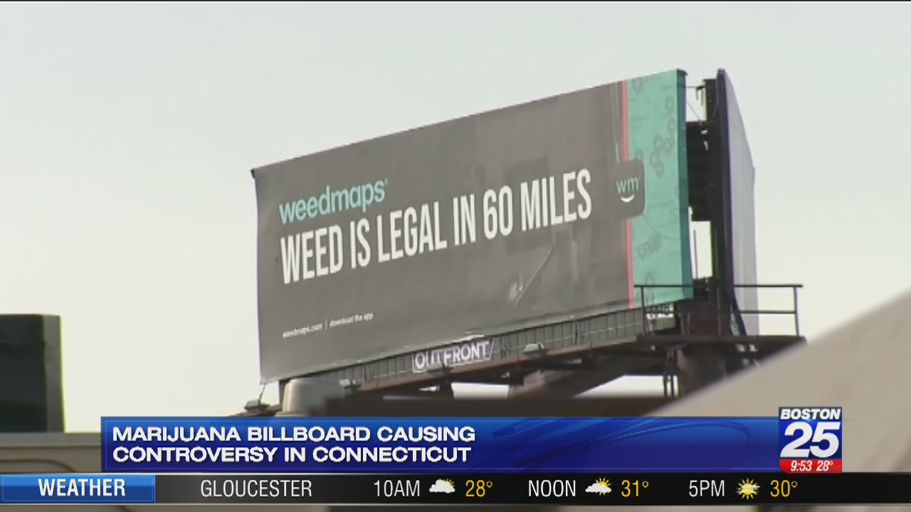 Marijuana billboard causing controversy along Connecticut highway ...