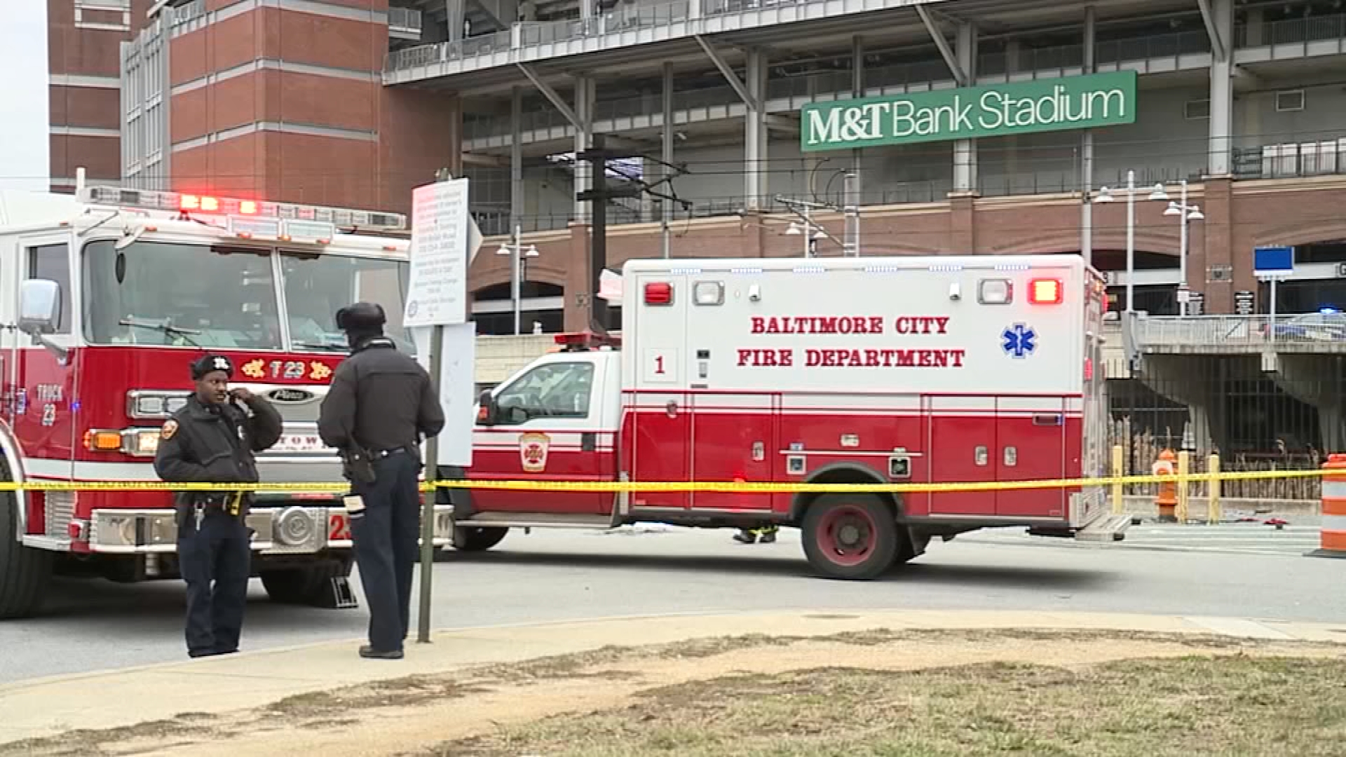 Man killed in port-a-potty fire outside Baltimore Ravens stadium