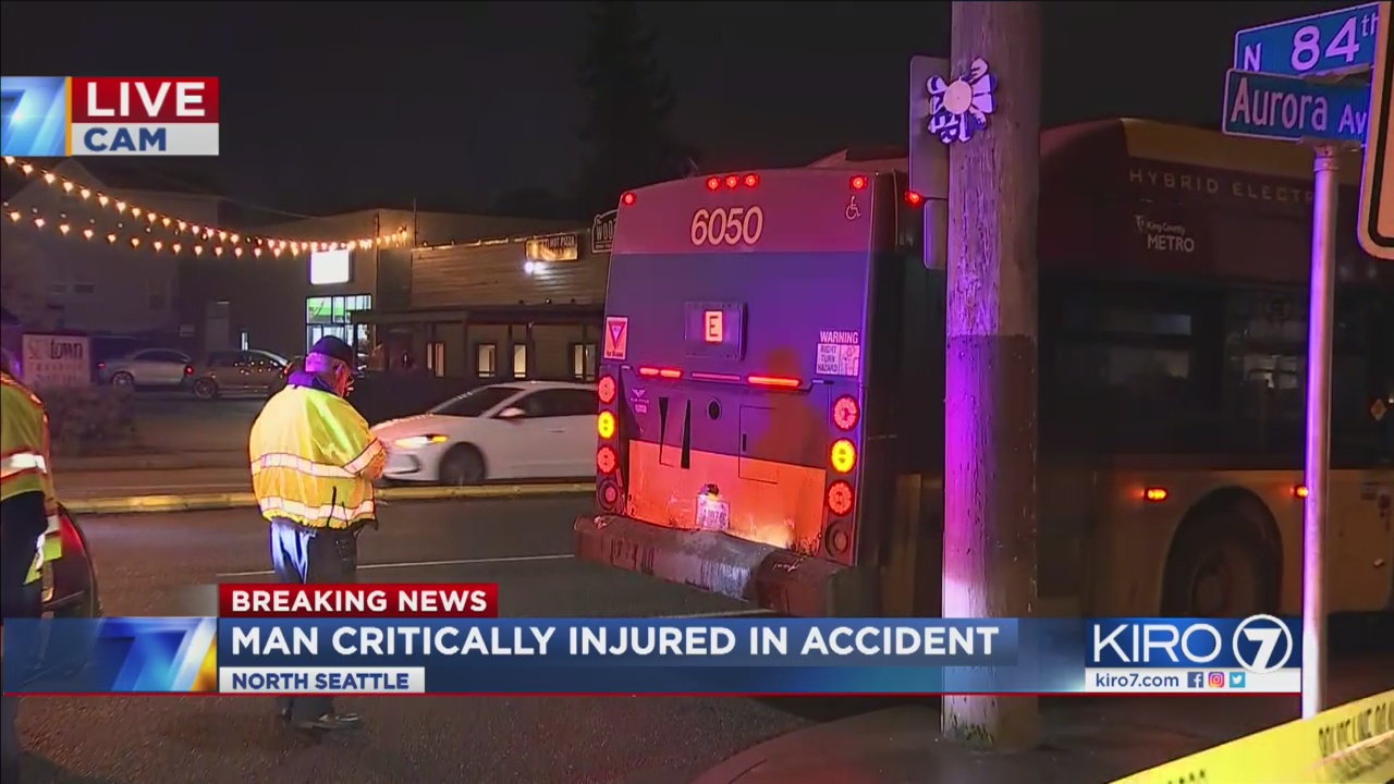 Man critically injured in crash involving car, Metro bus