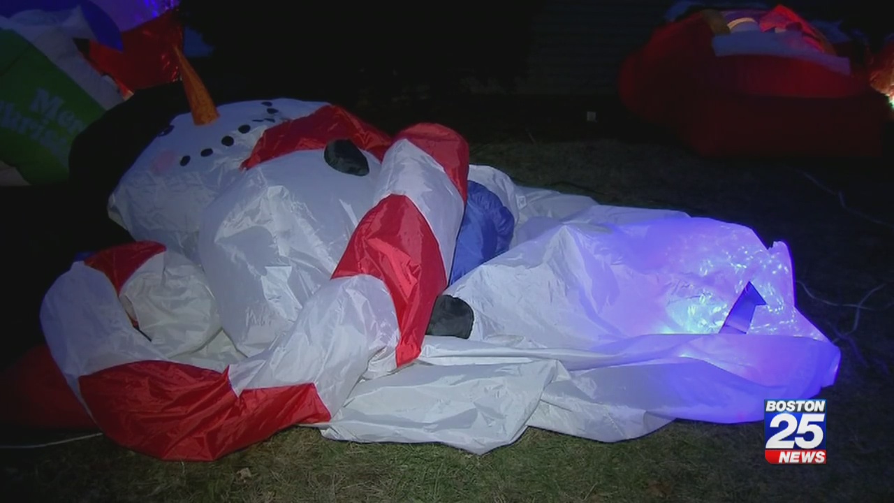 Police searching for vandal who sliced through inflatable holiday ...