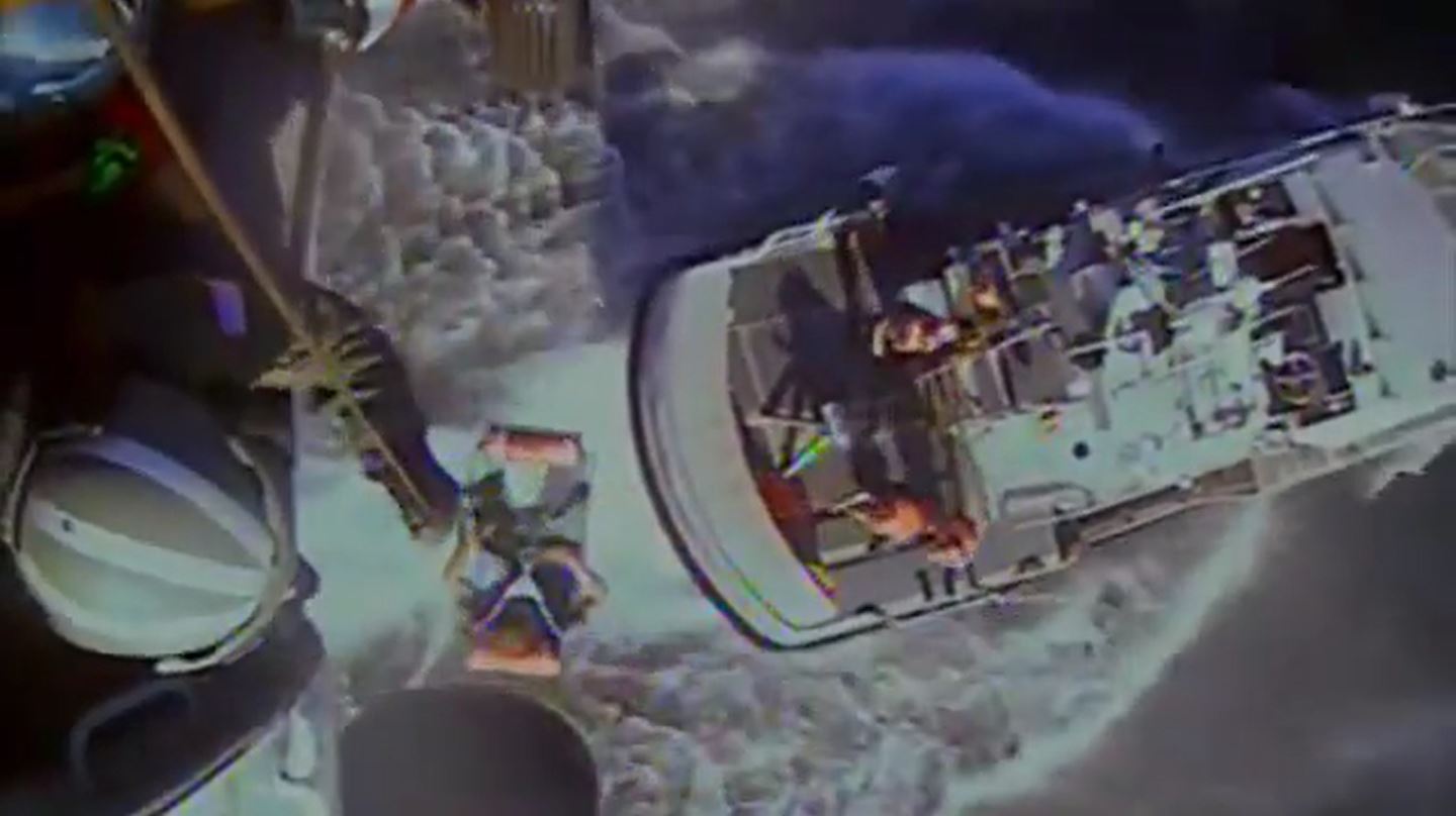 Fisherman rescued after falling overboard, getting trapped in gear ...