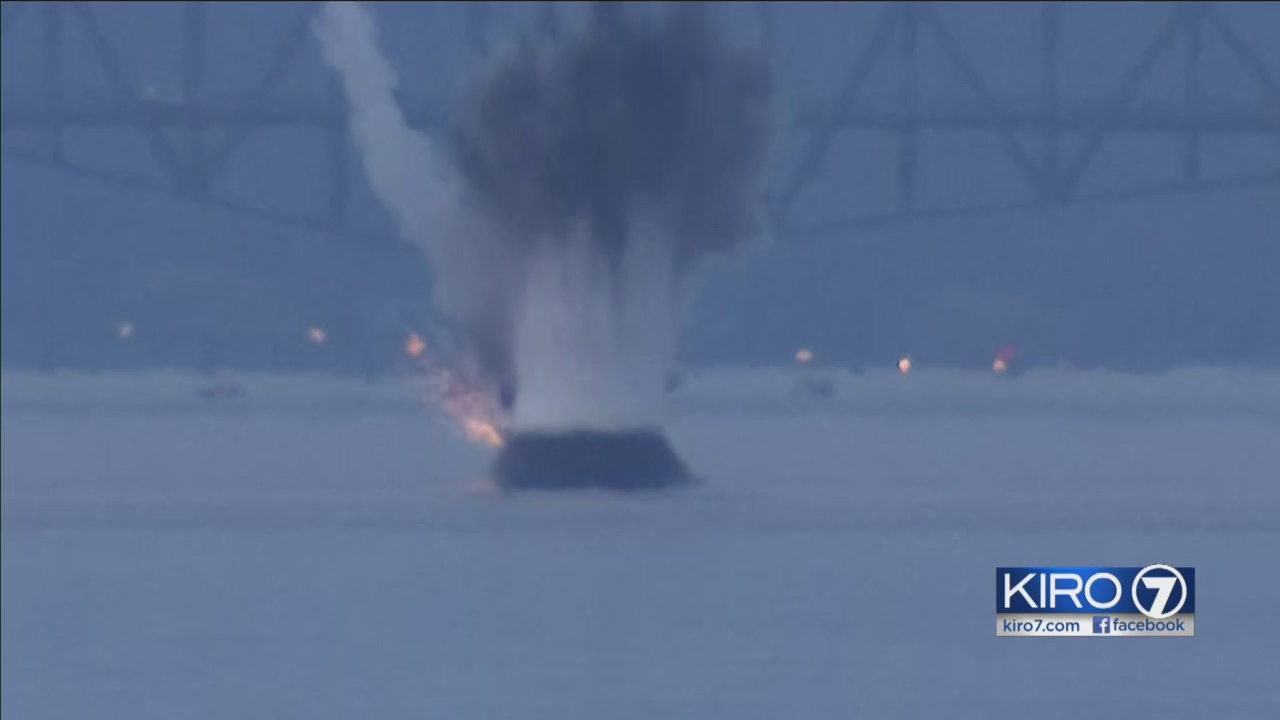 WATCH: Detonation of explosive device floating in Puget Sound – KIRO 7 ...