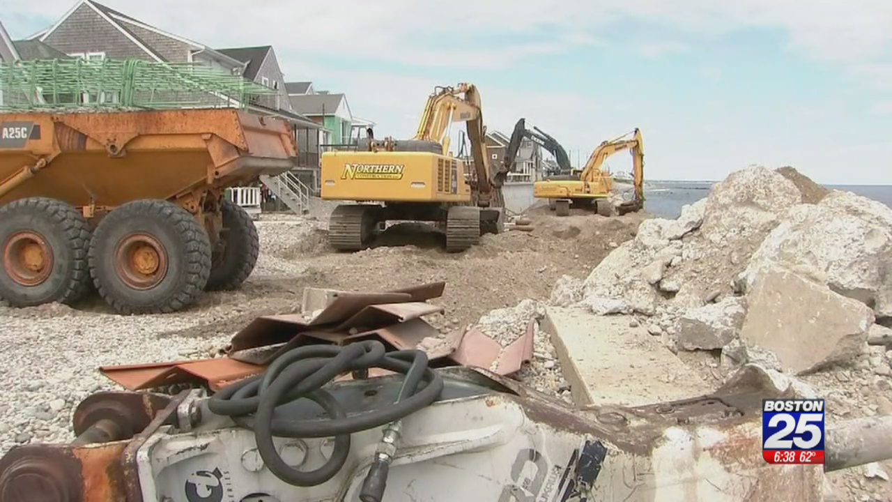 Marshfield improving Brant Rock seawall for storms to come – Boston 25 News