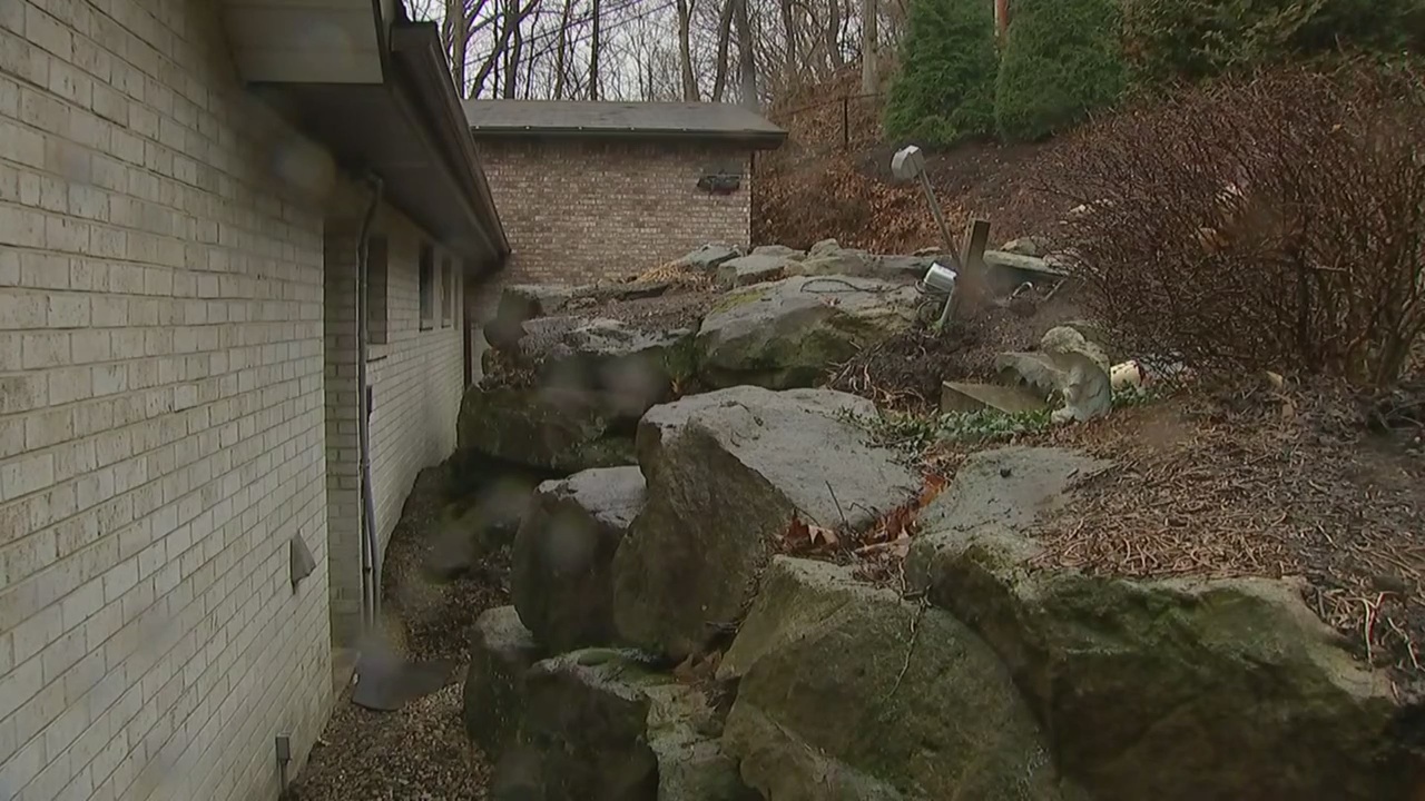 Worried homeowners watch landslide creep closer to homes