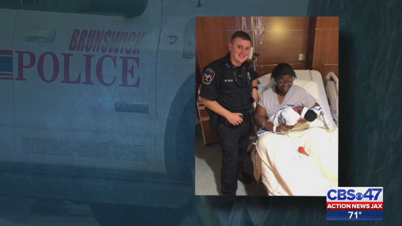 Brunswick officer hailed as hero after saving life of baby born on way ...