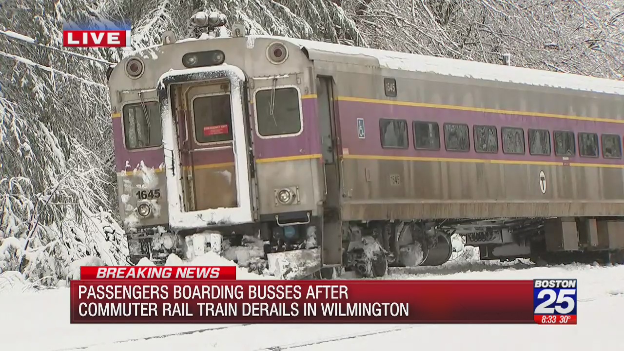 Commuter Rail train derails in Wilmington; no injuries reported