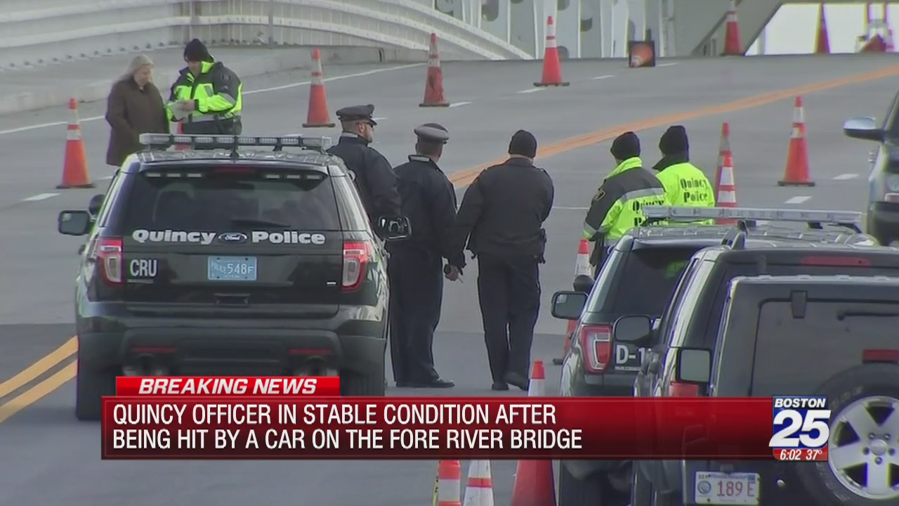 Quincy Police officer expected to make full recovery after struck by ...