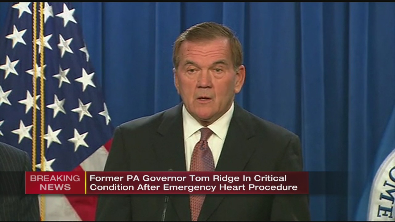 Former Pennsylvania Gov. Tom Ridge in critical condition after ...
