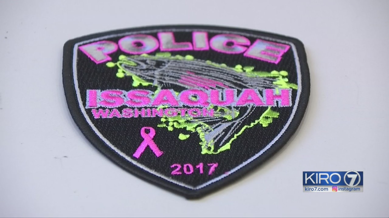 Issaquah police wear pink for breast cancer awareness – KIRO 7 News Seattle