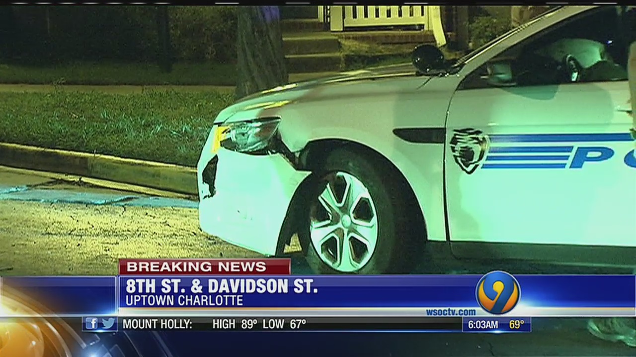Wrong-way driver arrested after crashing into CMPD cruiser in uptown ...