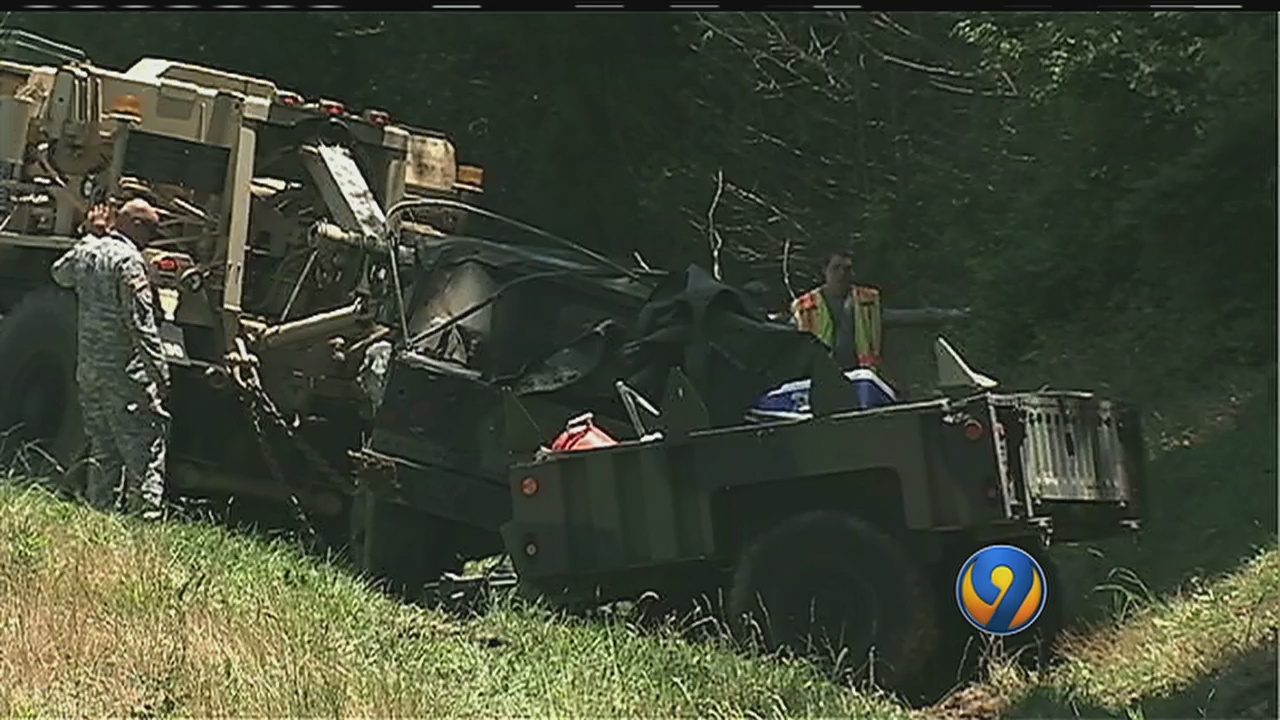 Military vehicle involved in crash on I-40 – WSOC TV