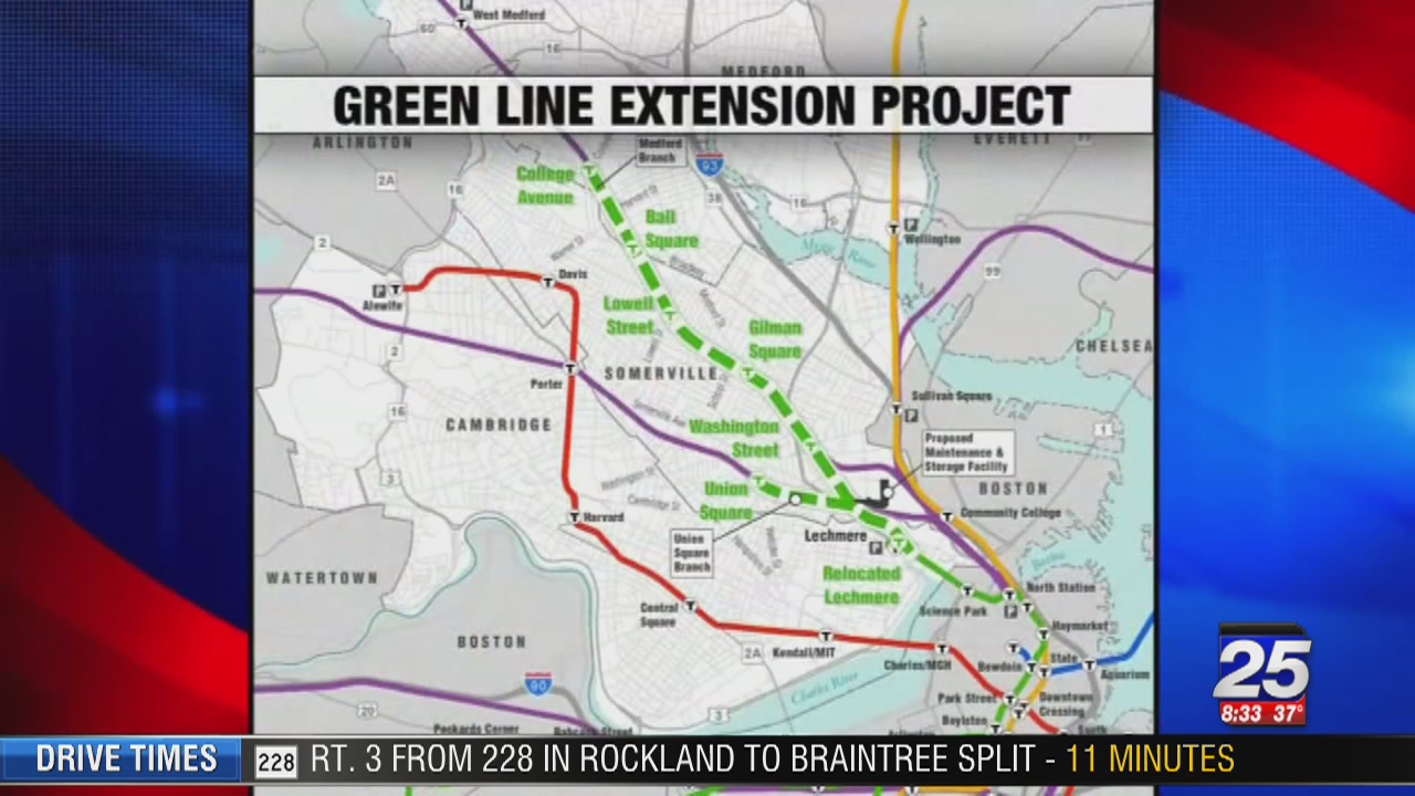 Green Line extension cost gets green light from feds – Boston 25 News