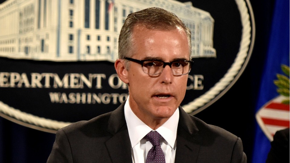 Who is Andrew G. McCabe, former Deputy Director of the FBI?