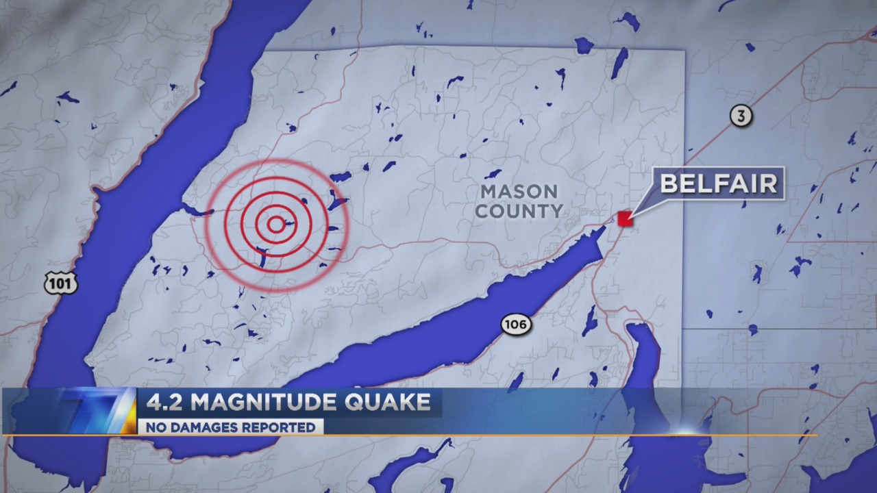 Magnitude 4.2 earthquake hits near Belfair – KIRO 7 News Seattle