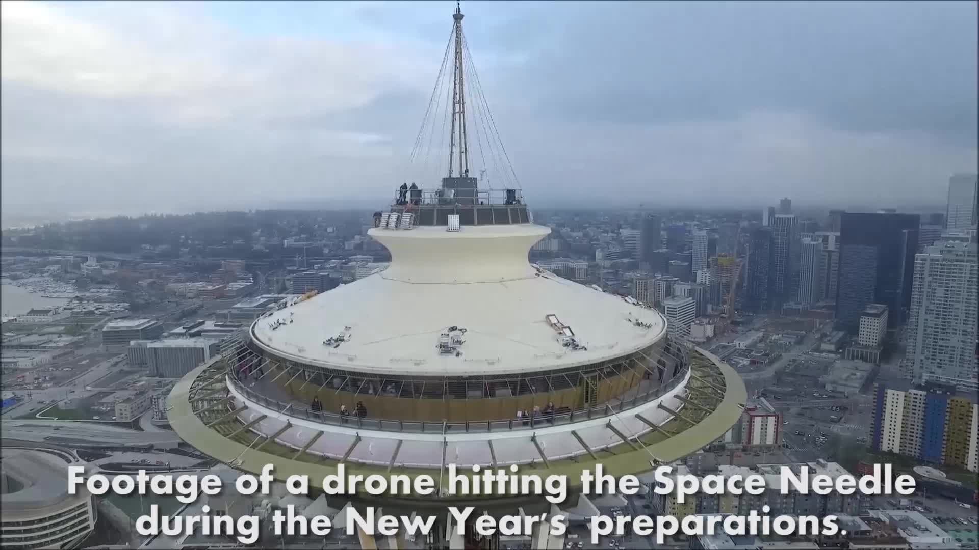 VIDEO: Drone crashes into Space Needle