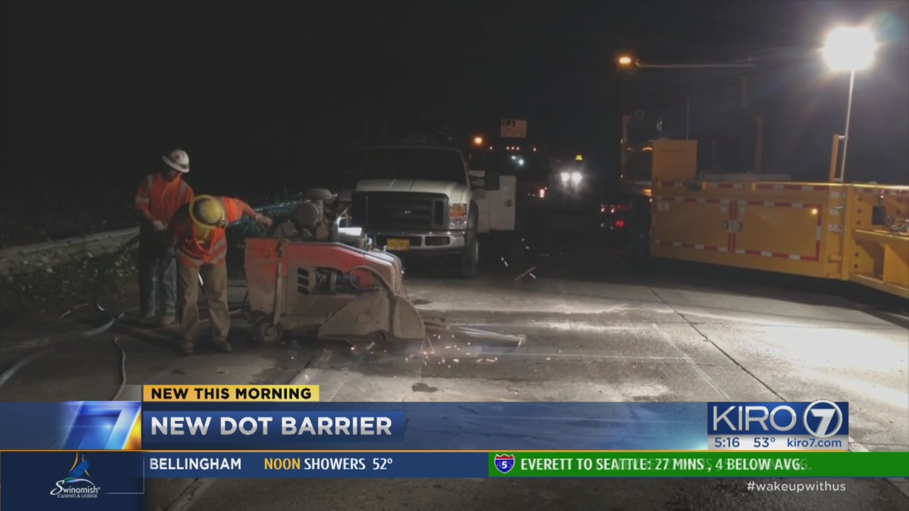 New DOT barriers can help save workers' lives – KIRO 7 News Seattle
