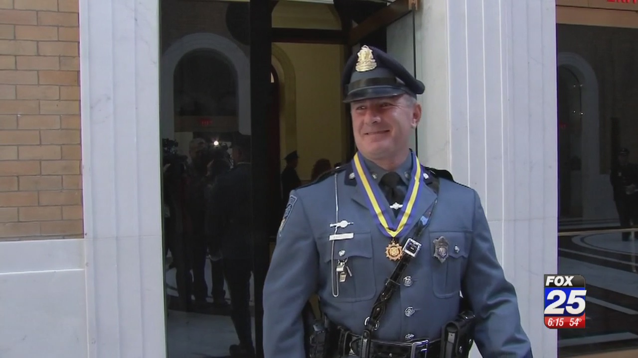 MSP troopers honored for gunfight with suspect in Auburn officer's death