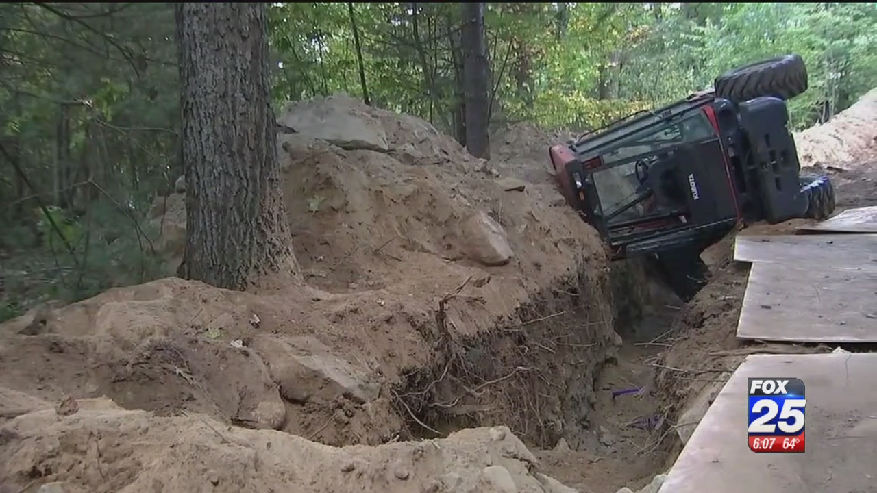 Construction worker breaks hip in two places after loader crash
