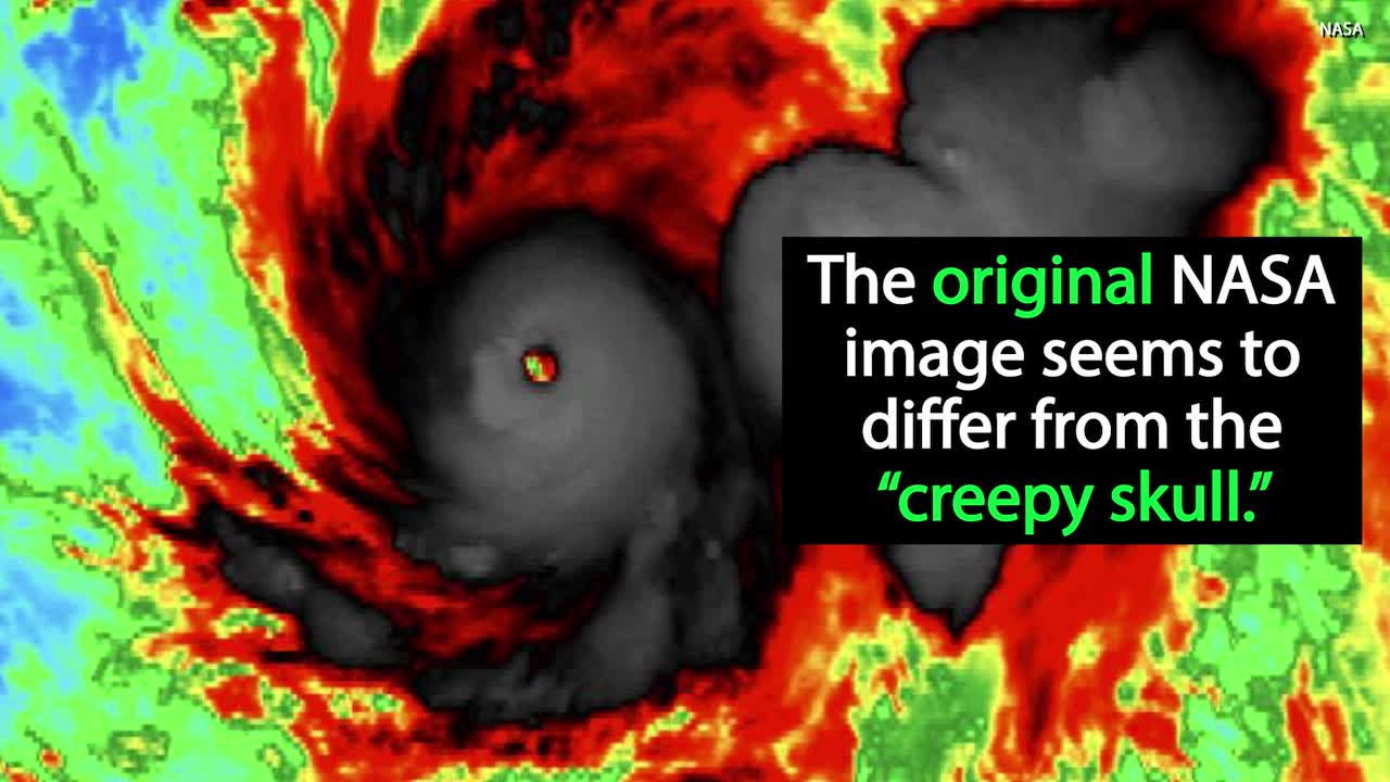'Creepy' skull satellite image of Hurricane Matthew has people freaking ...