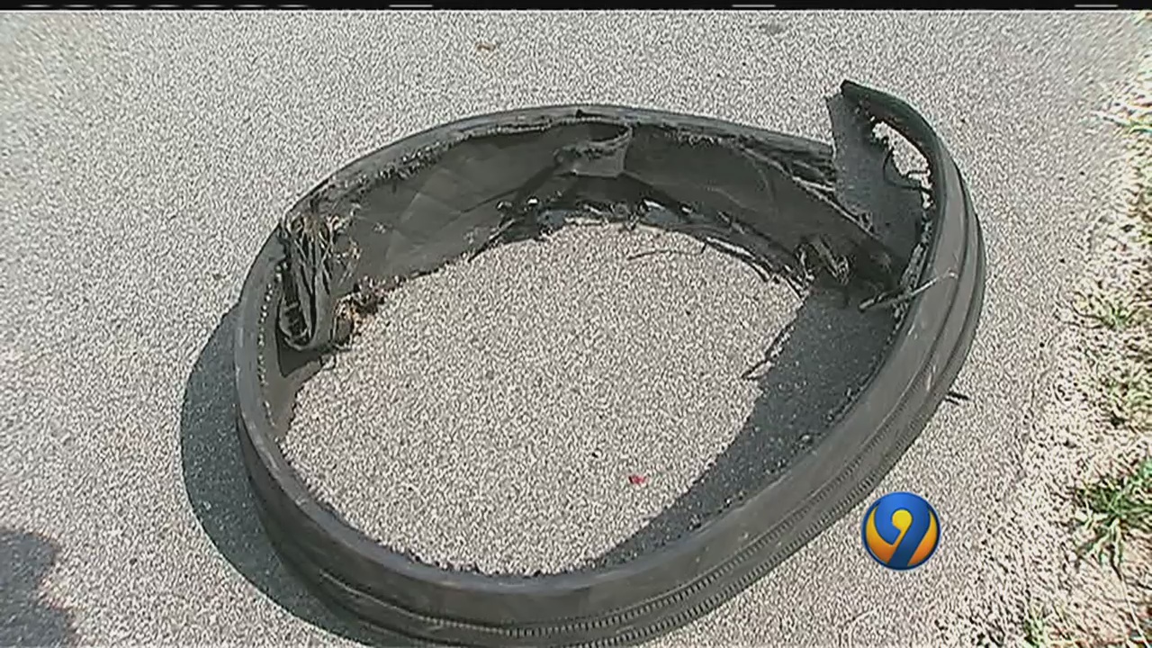 Heat causing dangerous tire debris on major Charlotte interstates