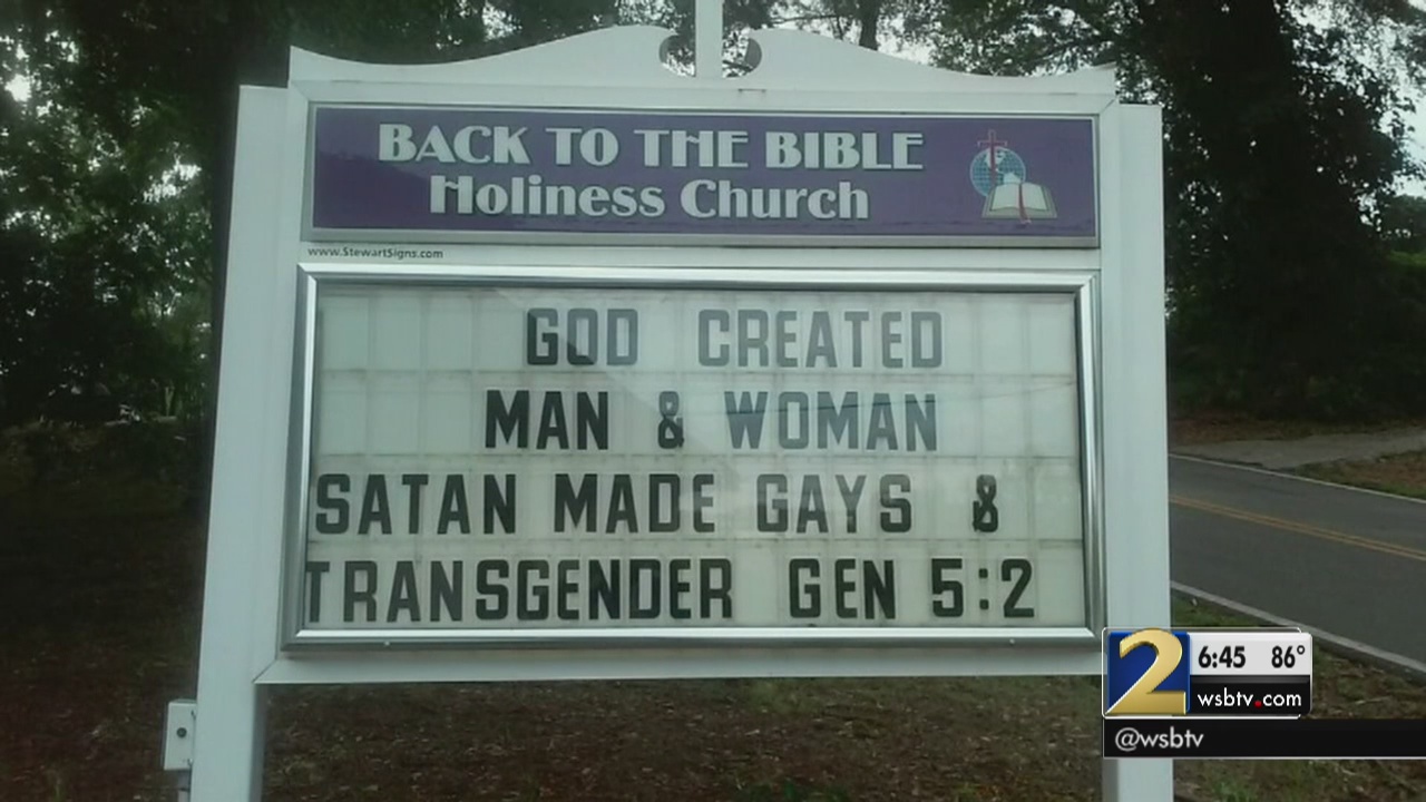 Church sign with controversial message on homosexuality vandalized ...