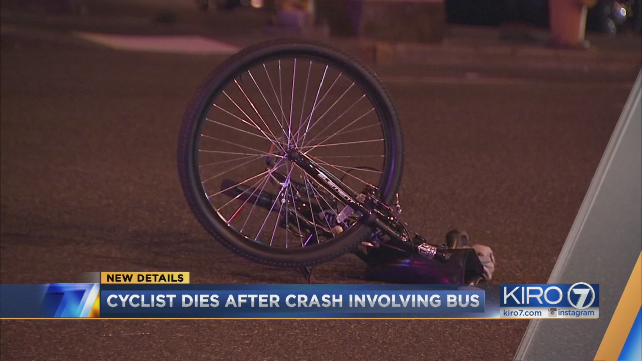 Man killed, woman injured in collision between bus, bike