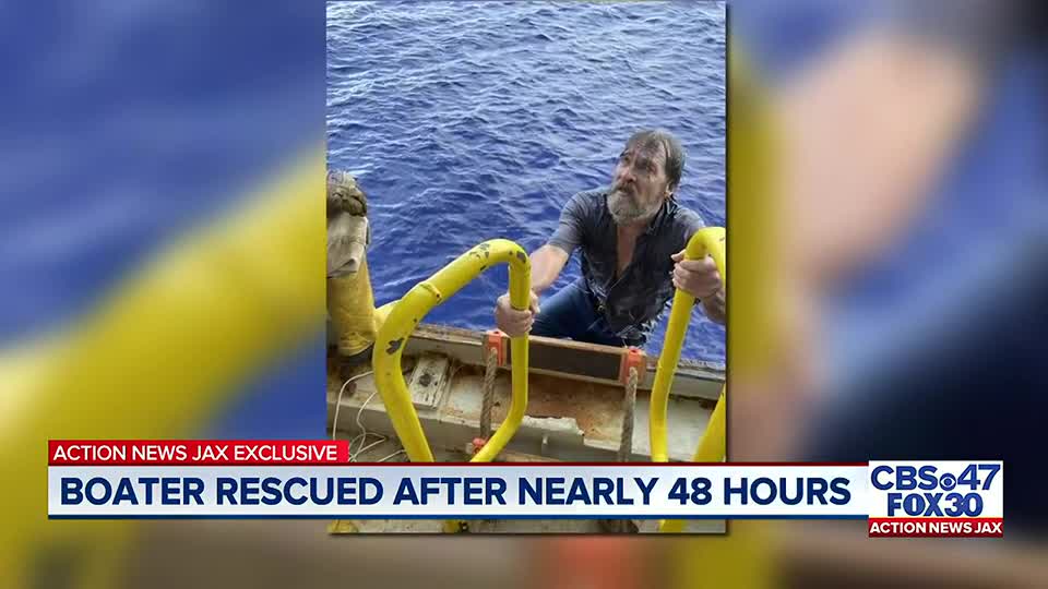 Missing boater found clinging to sinking boat – Action News Jax