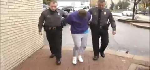 Female bank robbery suspect arrested after running toward police ...