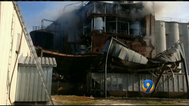 Explosion sparks fire at Statesville mill, employee hurt – WSOC TV